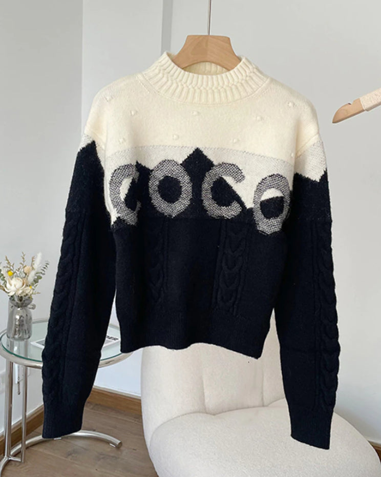 Coco Cashmere Turtleneck Long Sleeve Sweater – Haute In Couture